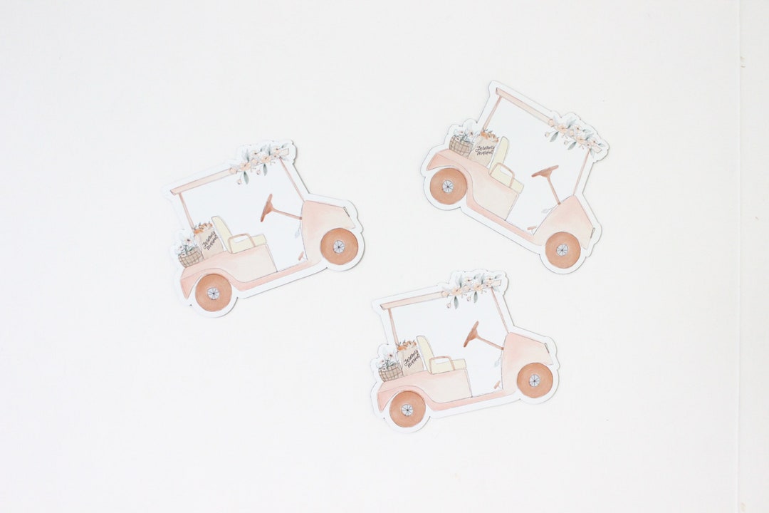 Golf Cart Magnet • Illustrated Magnet • Boho Gift • Golf Gift • Cute ...
