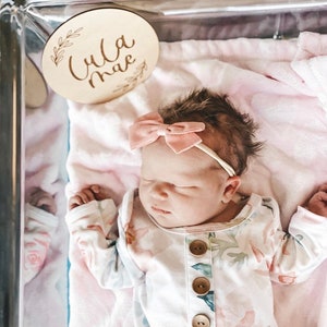 Custom Calligraphy Baby Name Announcement | Hand Lettered Baby Sign ...