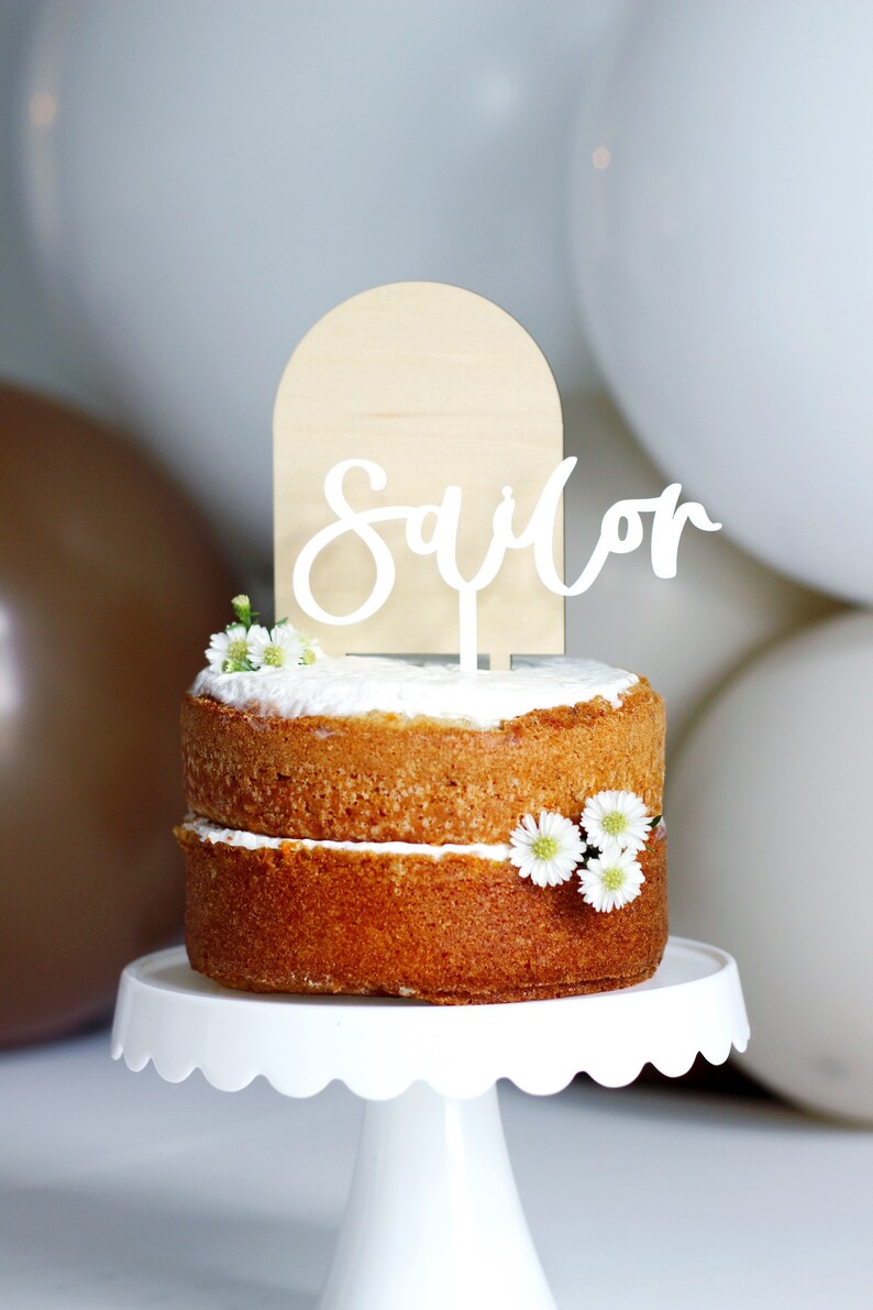 Modern Arch Cake Topper Layered Cake Topper Modern and - Etsy
