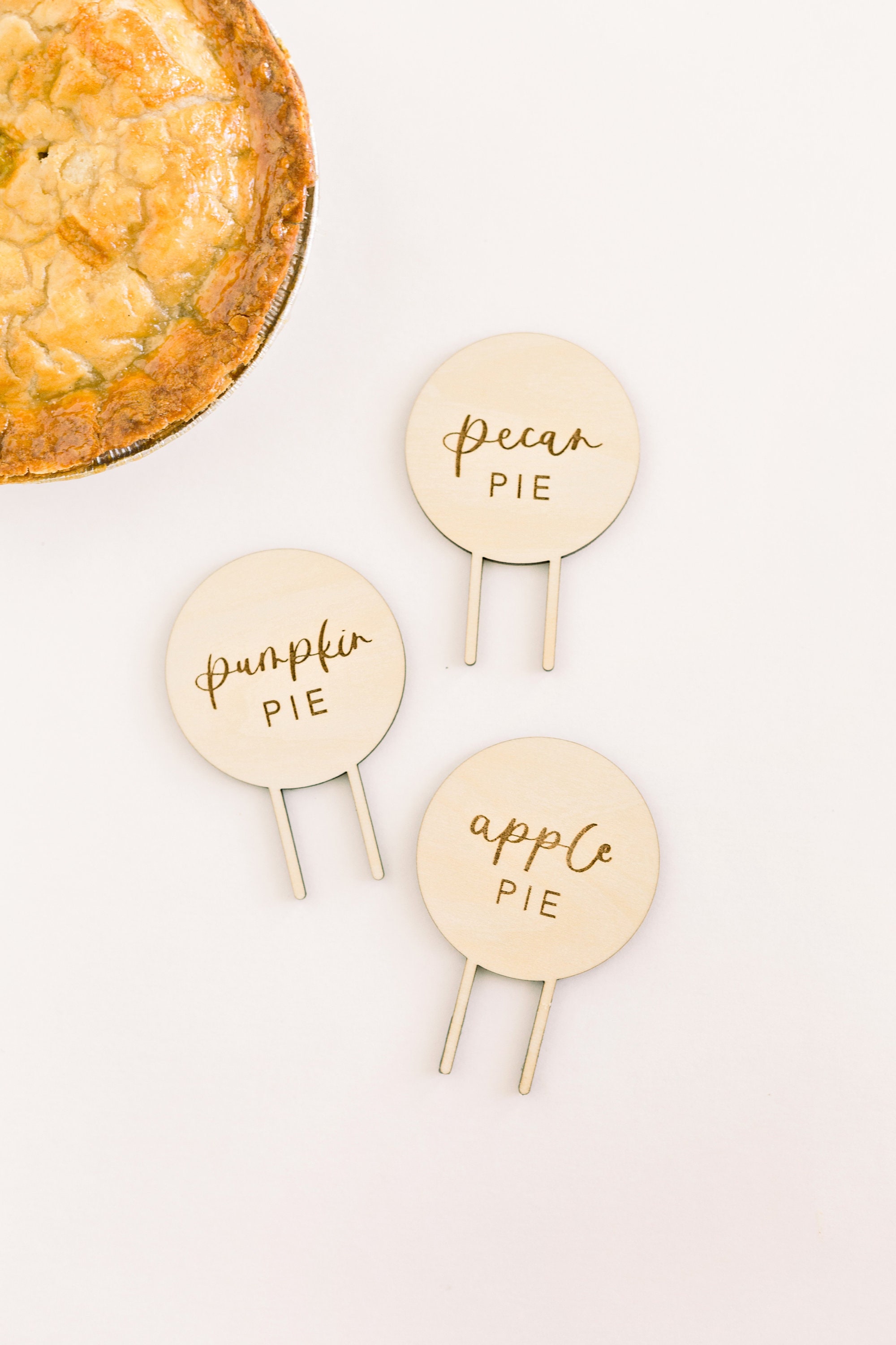 Pie Toppers set of 3: Apple Pecan Pumpkin Thanksgiving | Etsy