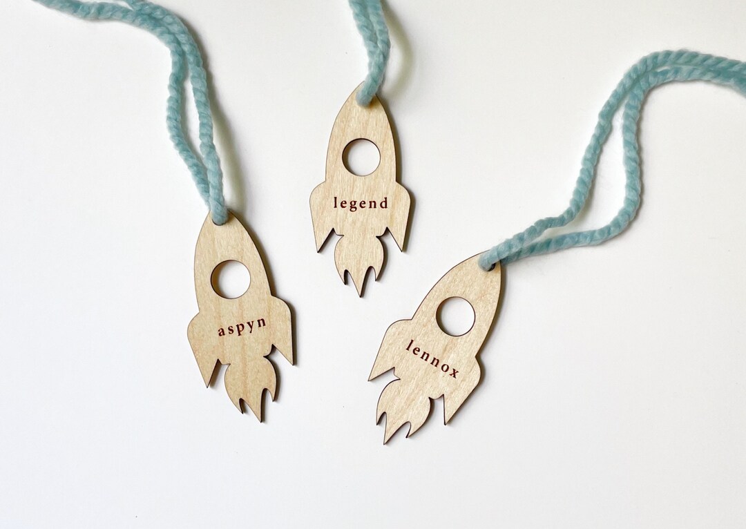 Rocket Ship Tag - Space Birthday - Custom Tag - Space Party Favor - Out ...