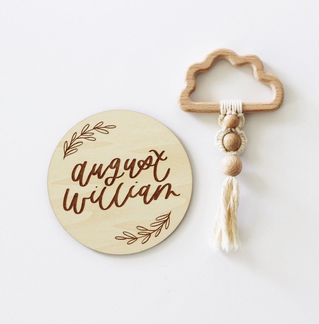 Custom Calligraphy Baby Name Announcement | Hand Lettered Baby Sign ...