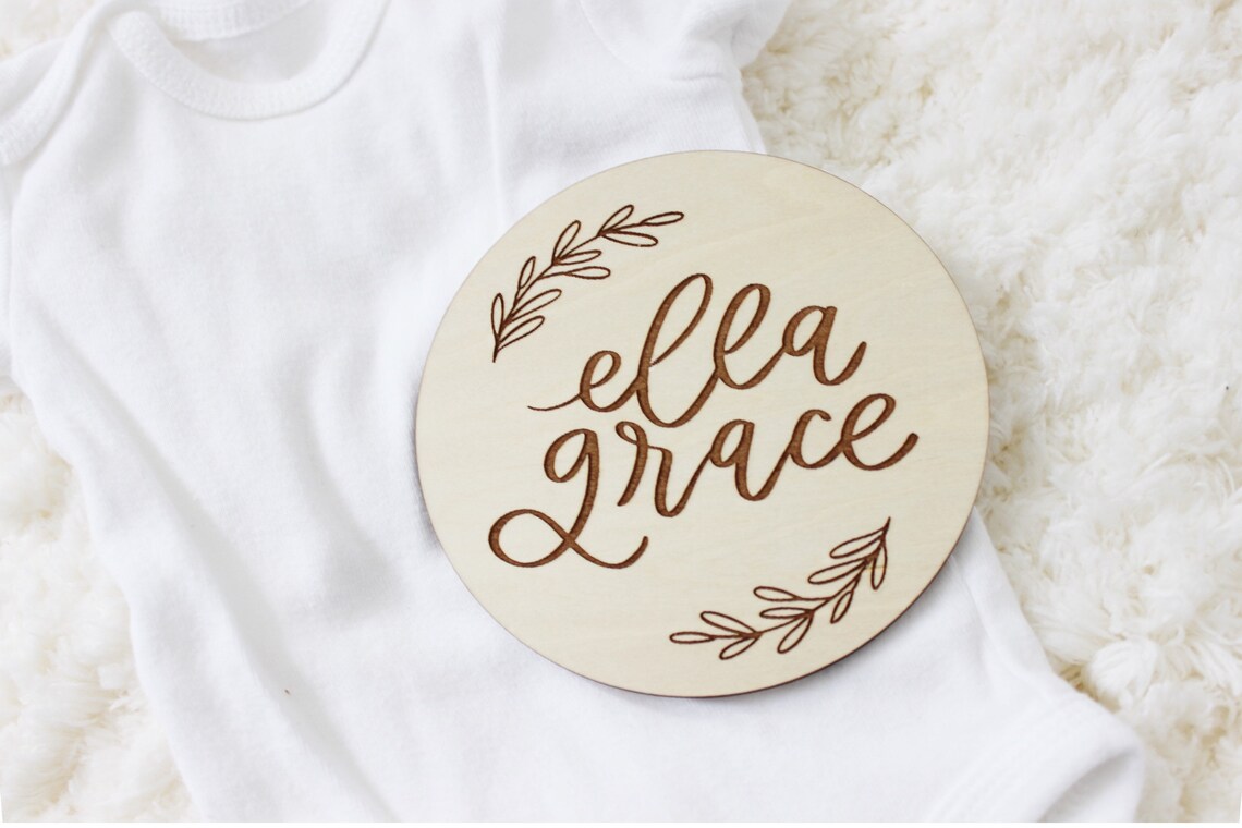 Custom Calligraphy Baby Name Announcement Hand Lettered Baby - Etsy