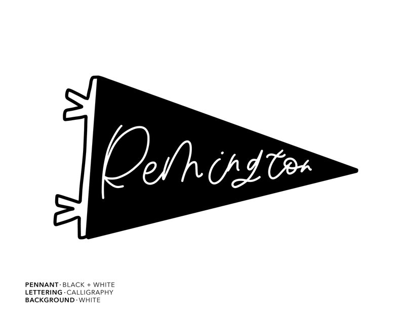 8x10 Custom Hand-lettered Pennant Art Print Digital File - Etsy