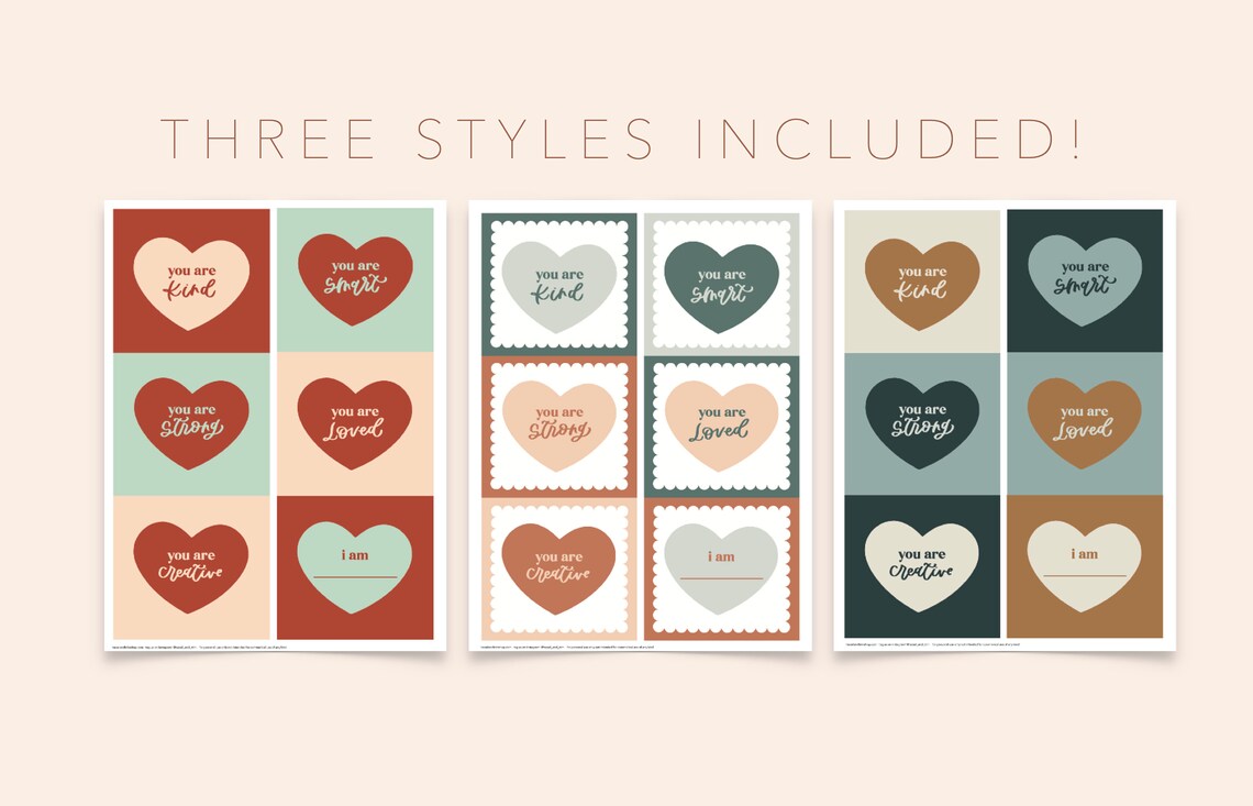 Valentine Affirmation Card Printable Adorable | Etsy