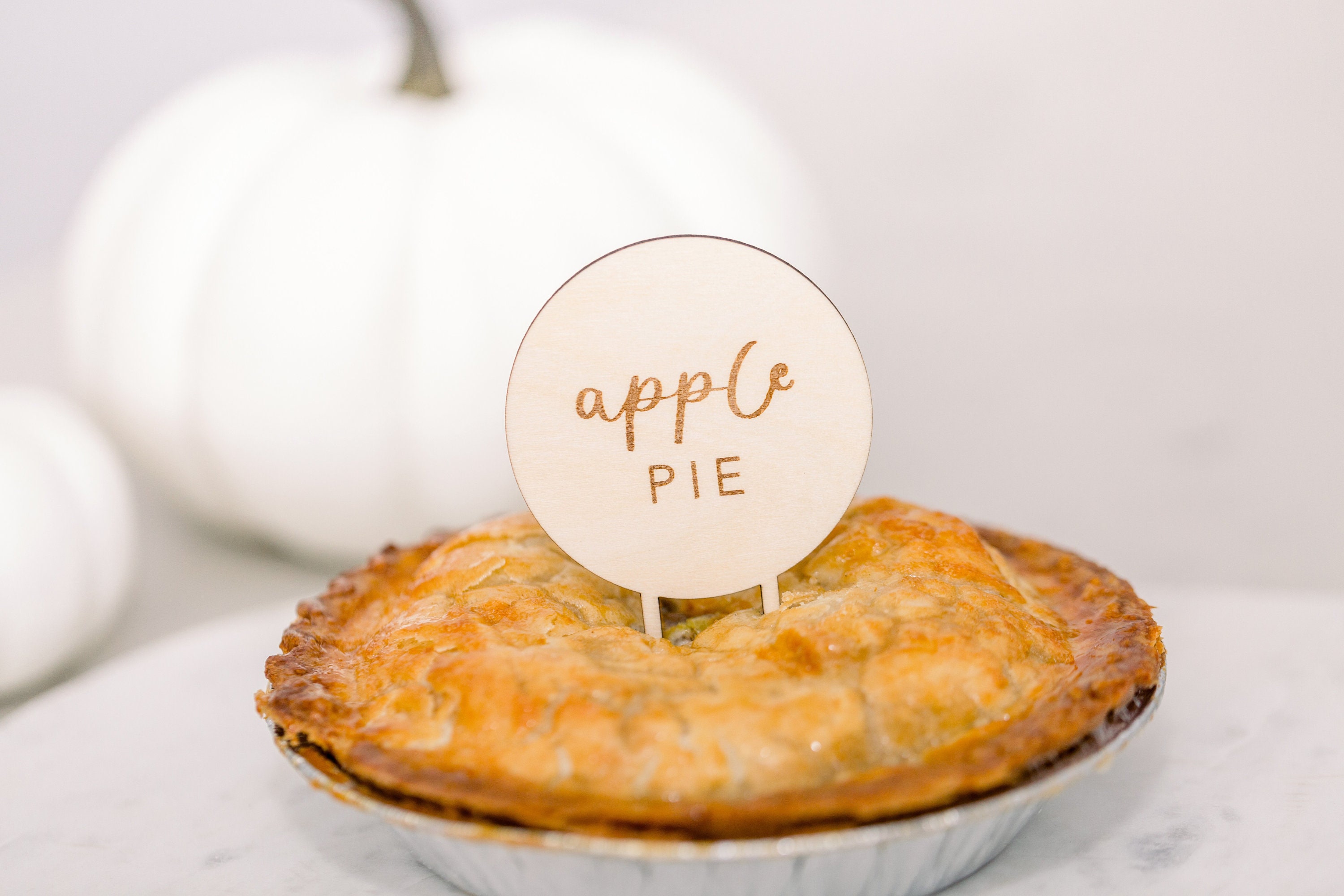 Pie Toppers set of 3: Apple Pecan Pumpkin Thanksgiving | Etsy