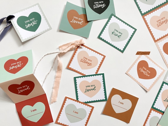 Valentine Affirmation Card Printable Adorable | Etsy