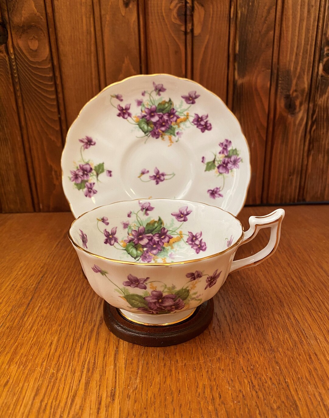 Royal Chelsea Spring Violets Teacup and Saucer - Etsy