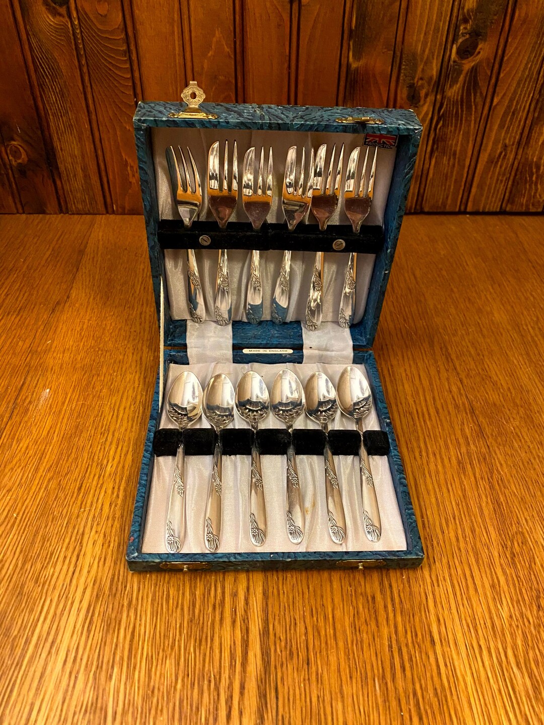 Angora EPNS, County, Boxed Dessert Set, 6 Dessert Forks, 6 Teaspoons ...