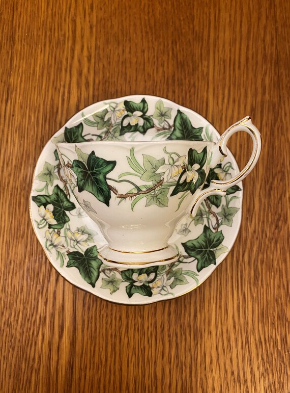 Royal Albert Ivy Lea Teacup and Saucer Green Ivy Cup and | Etsy