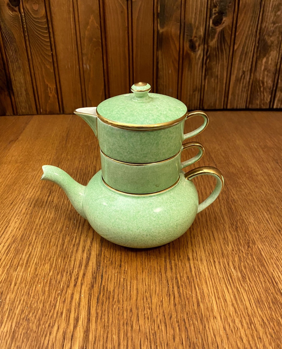 ROYAL WINTON GRIMWADES Rose Mottled Green Mini Stacking Teapot - Etsy