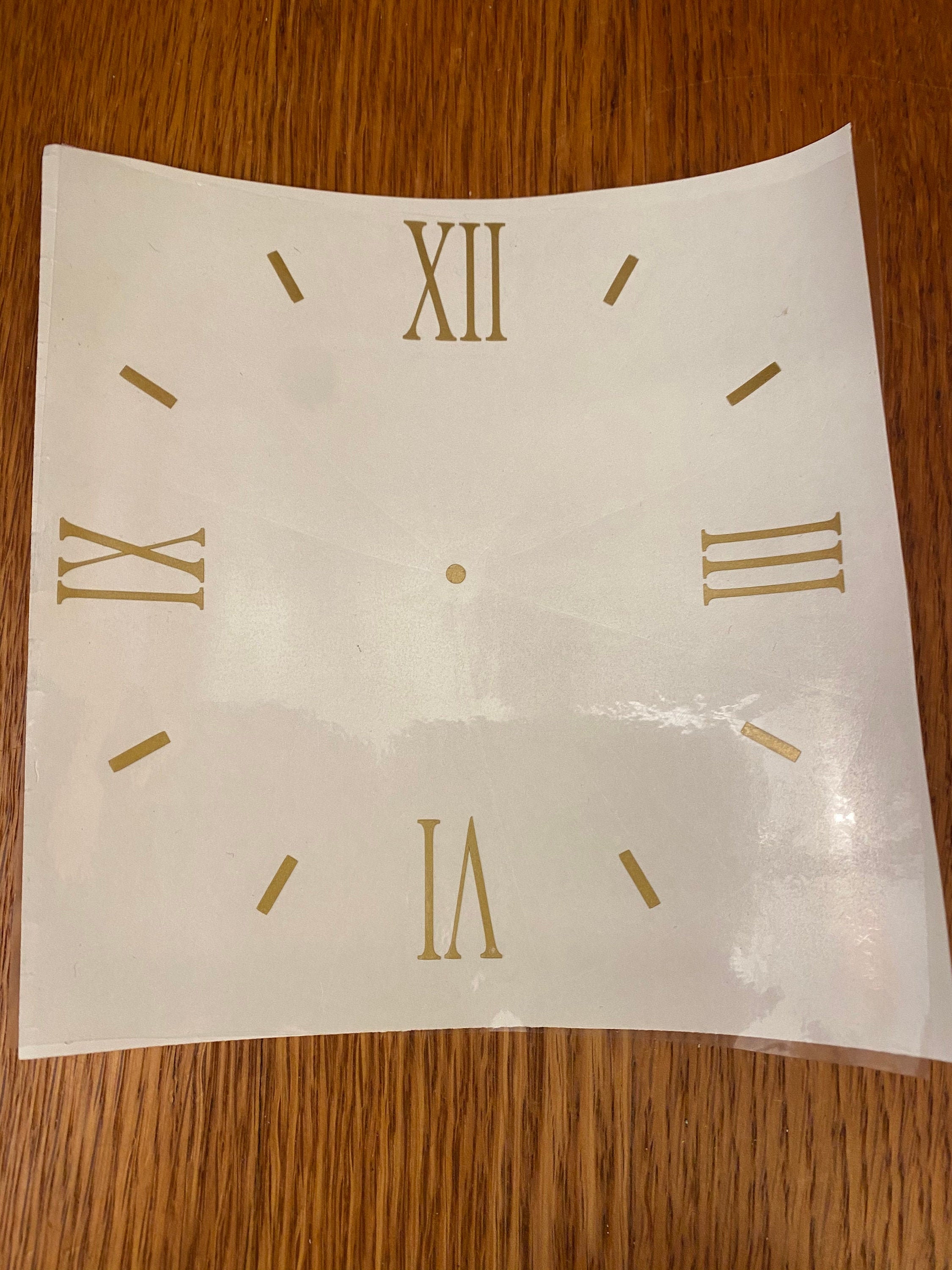 Permanent Vinyl Clock Face Decal for China Plates | Etsy