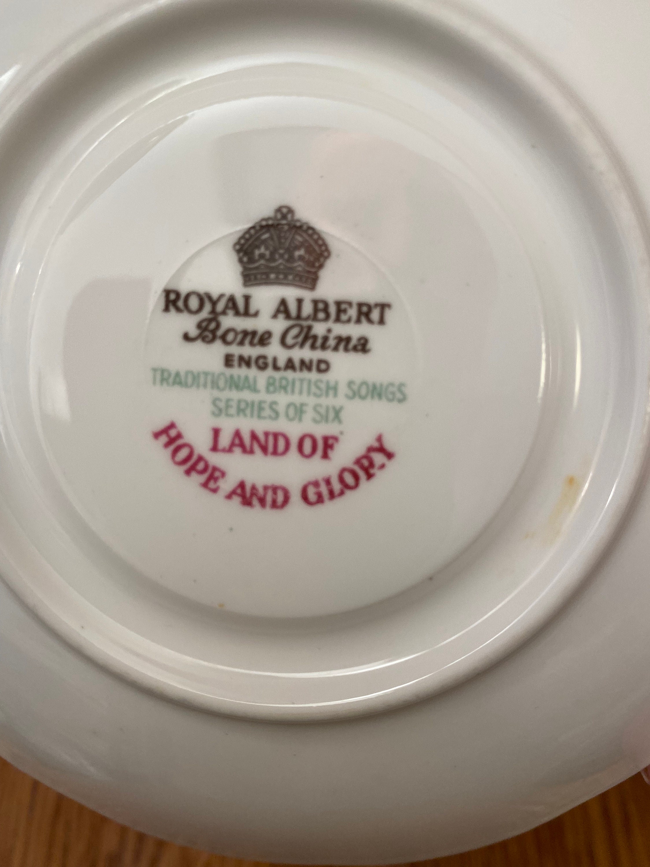 Royal Albert Traditional British Songs, Land of Hope and Glory Teacup ...