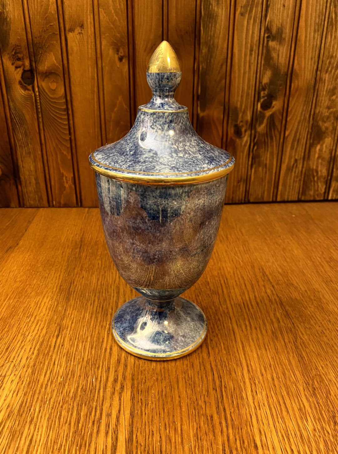 ROYAL Winton Grimwades, Byzanta Ware, Blue Lusterware Candy Jar With ...
