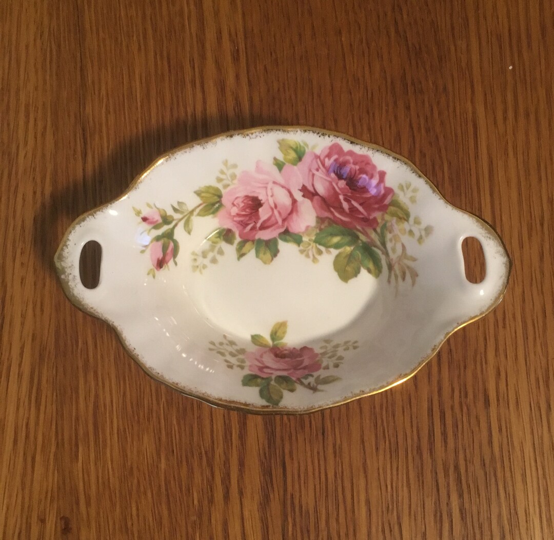 Royal Albert American Beauty Tidbit Dish, Small Oval Sweet Meat Dish - Etsy