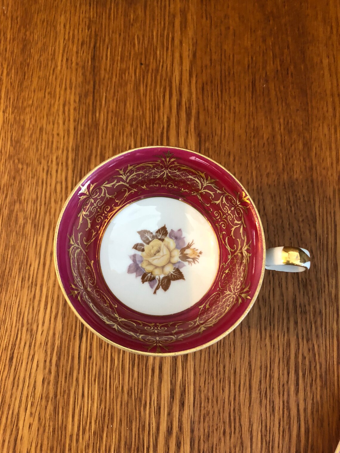 Shafford Hand Decorated Japan Burgundy With Old Accents and a - Etsy