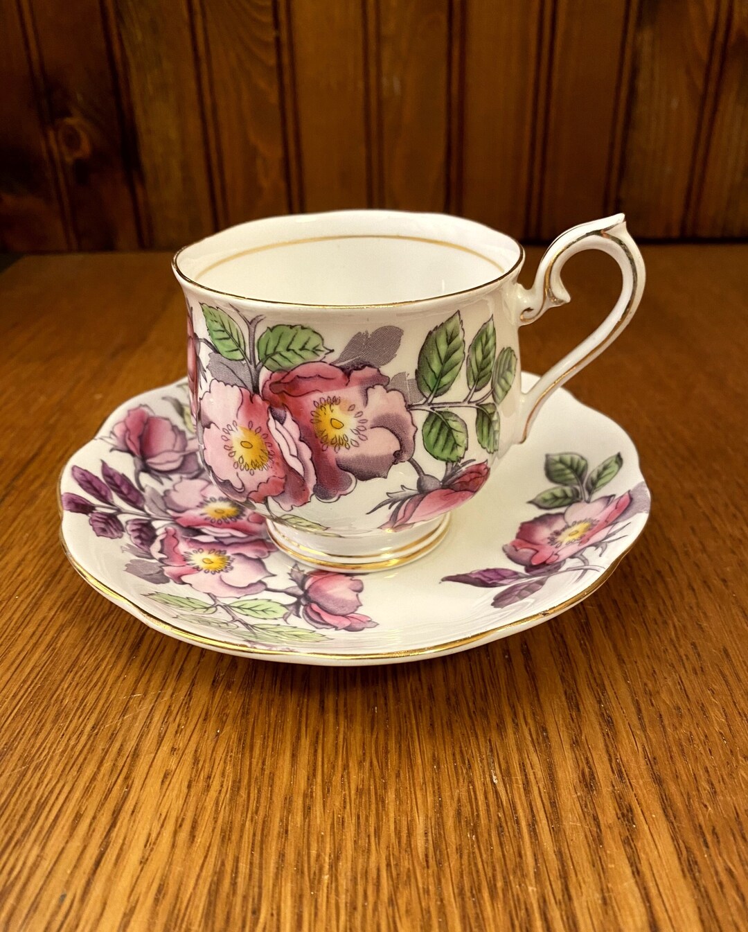 Royal Albert Flower of the Month Series June, Number 6, Dog Rose Teacup ...