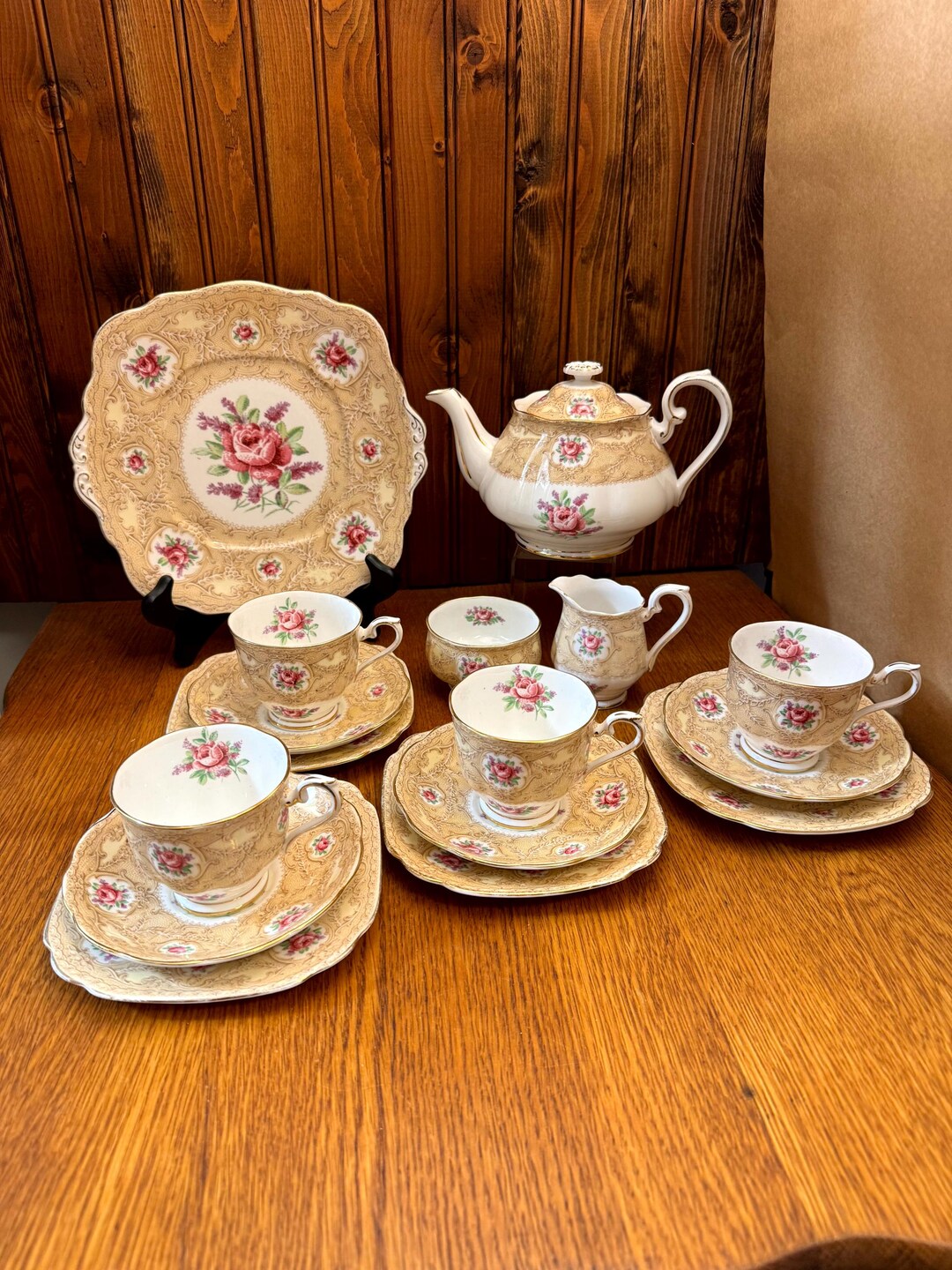 16 Piece Royal Albert Devonshire Lace, Tea Set, Service for 4 - Etsy