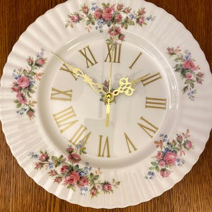 Royal Albert Moss Rose Wall Clock - Etsy