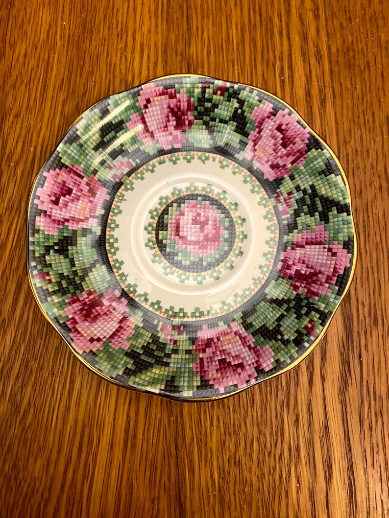 Royal Albert Crown China Needle Point Demitasse Cup and Saucer - Etsy