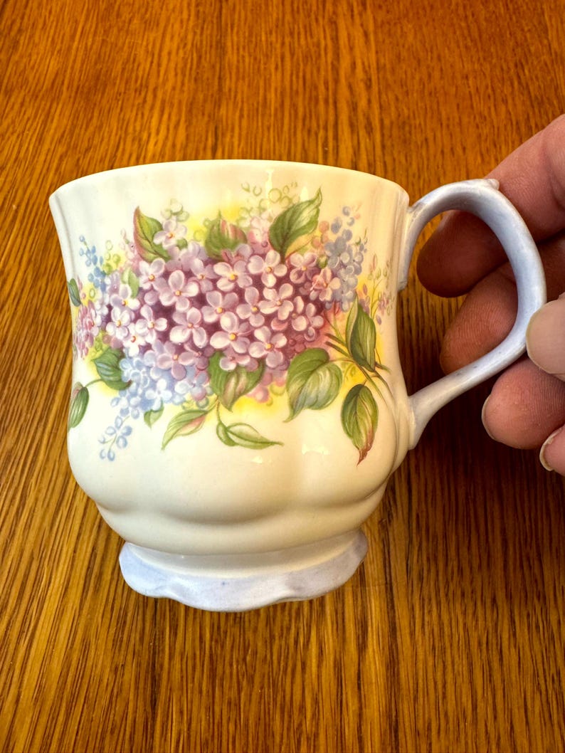 Blossom Time Series, Lilac, Coffee Mug by Royal Albert, Blue Handled ...