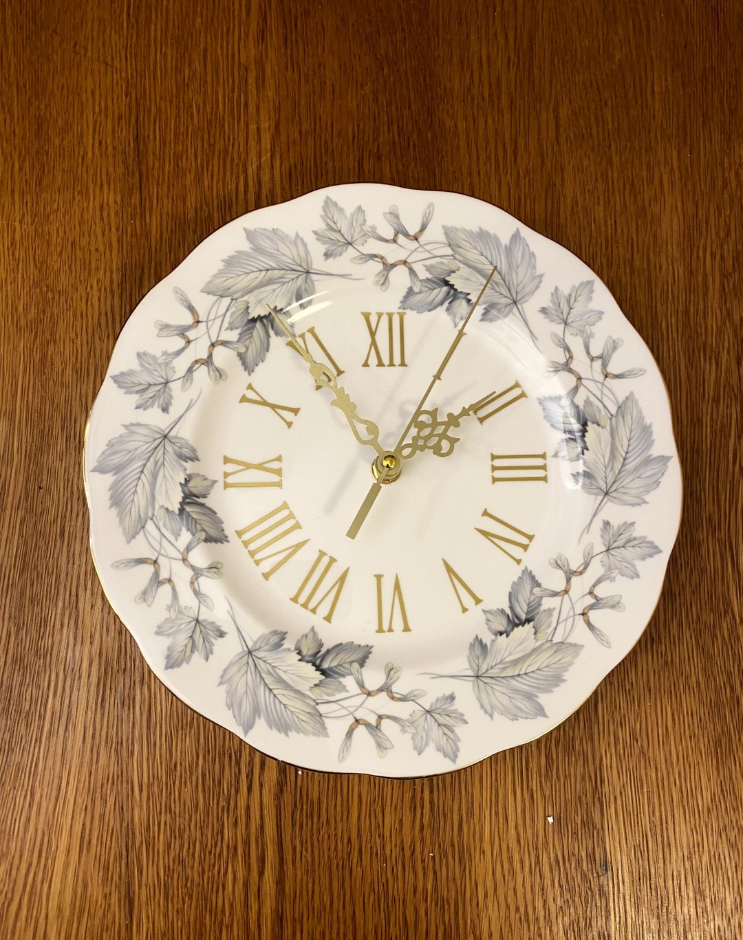Royal Albert Silver Maple Wall Clock - Etsy