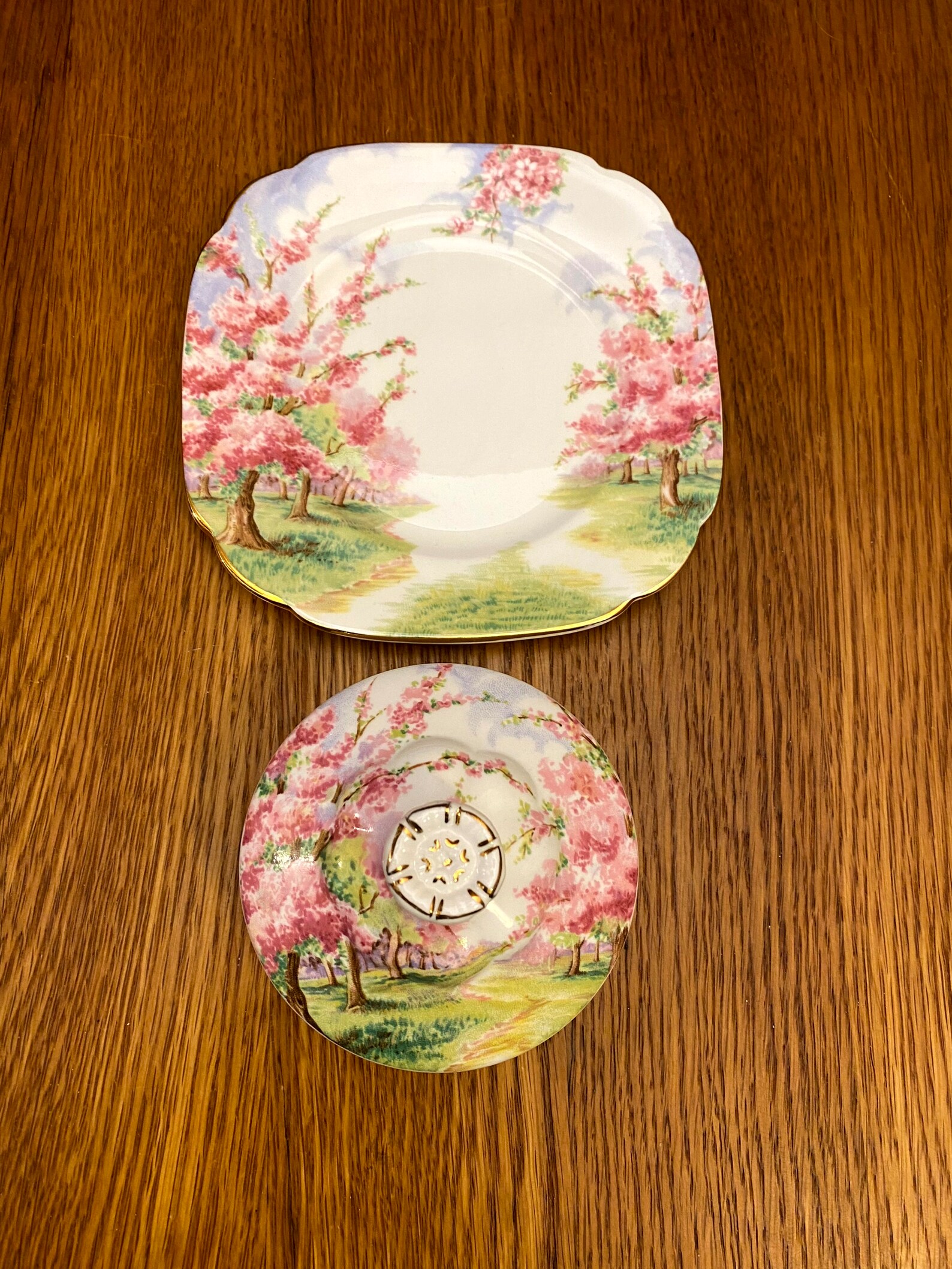 Royal Albert Blossom Time Covered Butter Dish With Under Plate - Etsy