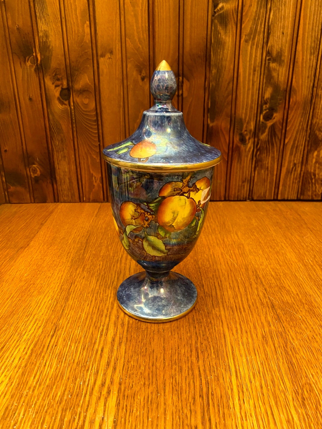 ROYAL Winton Grimwades, Byzanta Ware, Blue Lusterware With Hand Painted ...