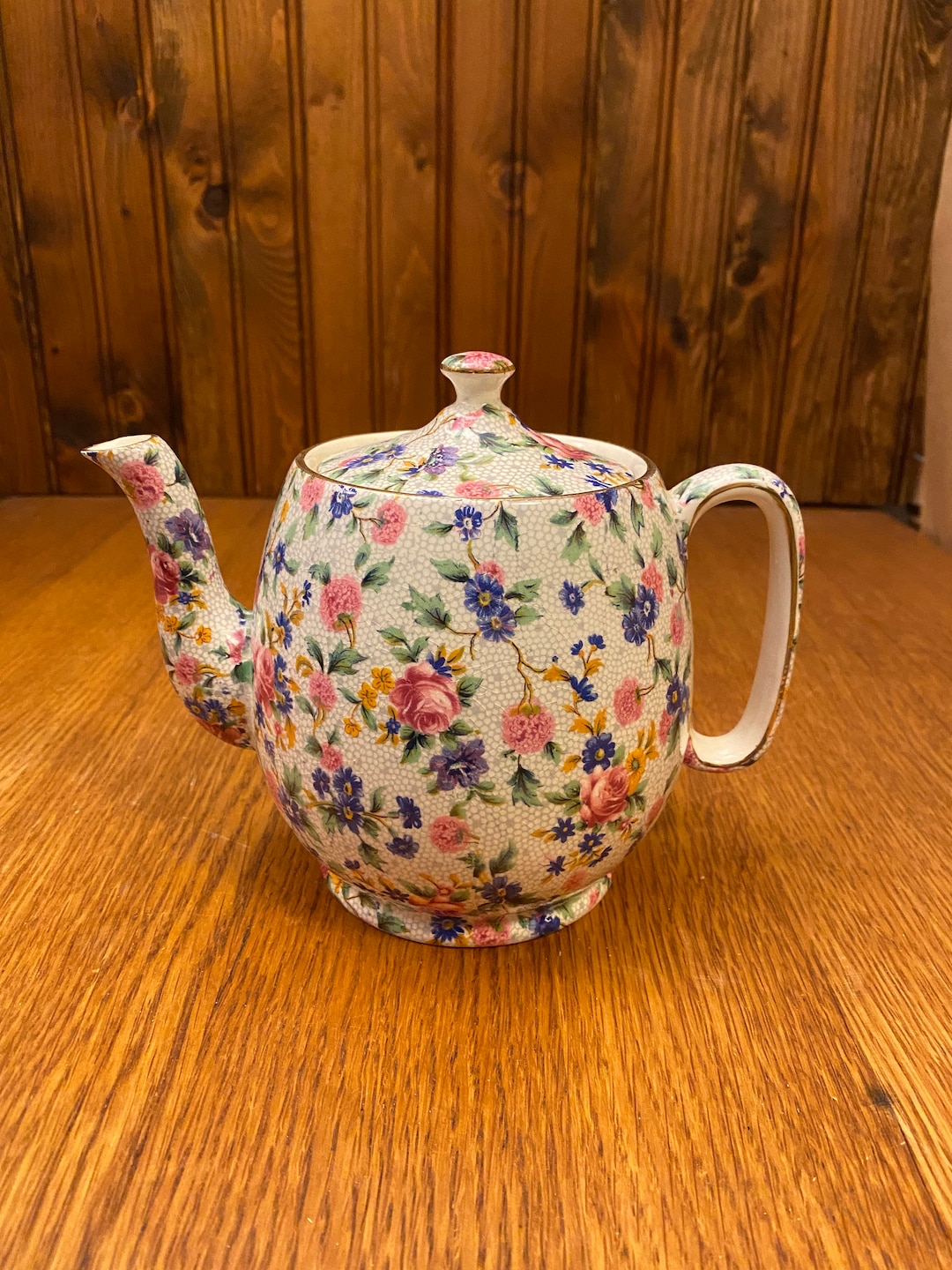 Royal Winton Grimwades Old Cottage Chintz Countess Teapot - Etsy
