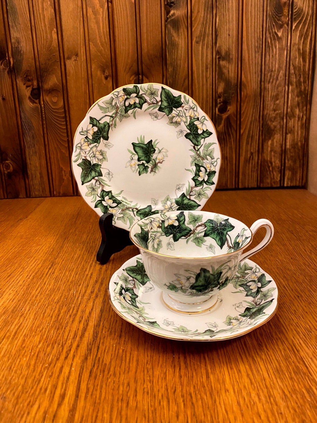 Royal Albert Ivy Lea Trio, Teacup Saucer and Bread and Butter Plate Set - Etsy