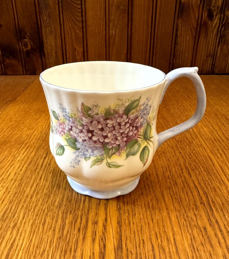 Blossom Time Series, Lilac, Coffee Mug by Royal Albert, Blue Handled ...