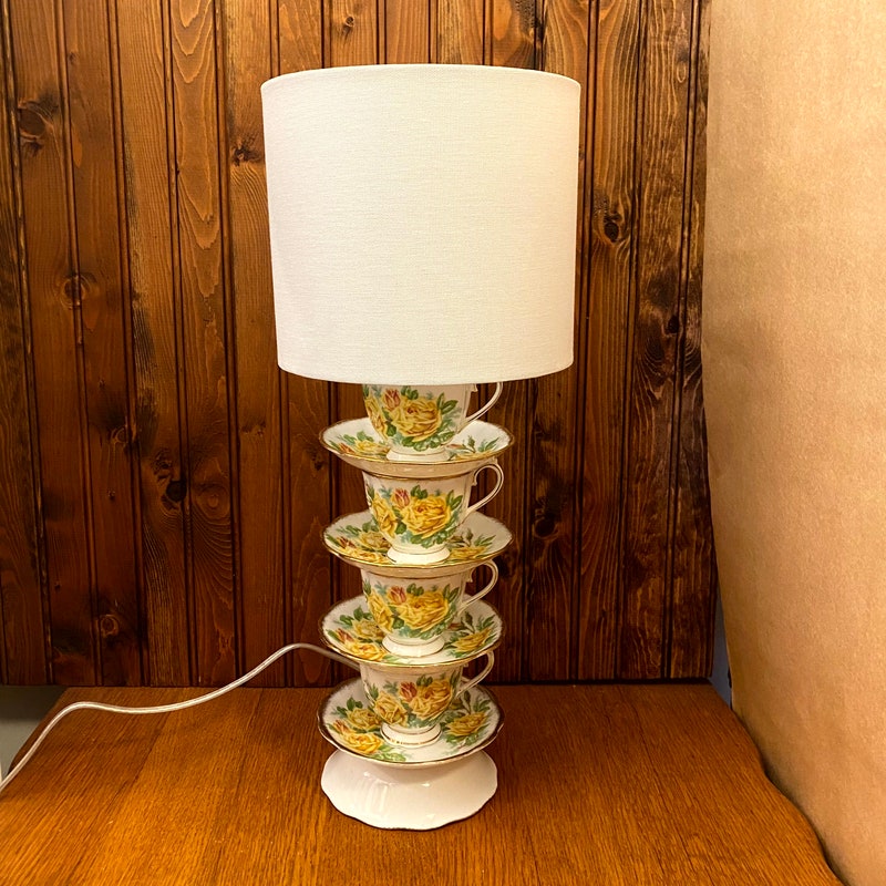 Cup and Saucer Table Lamp - Etsy