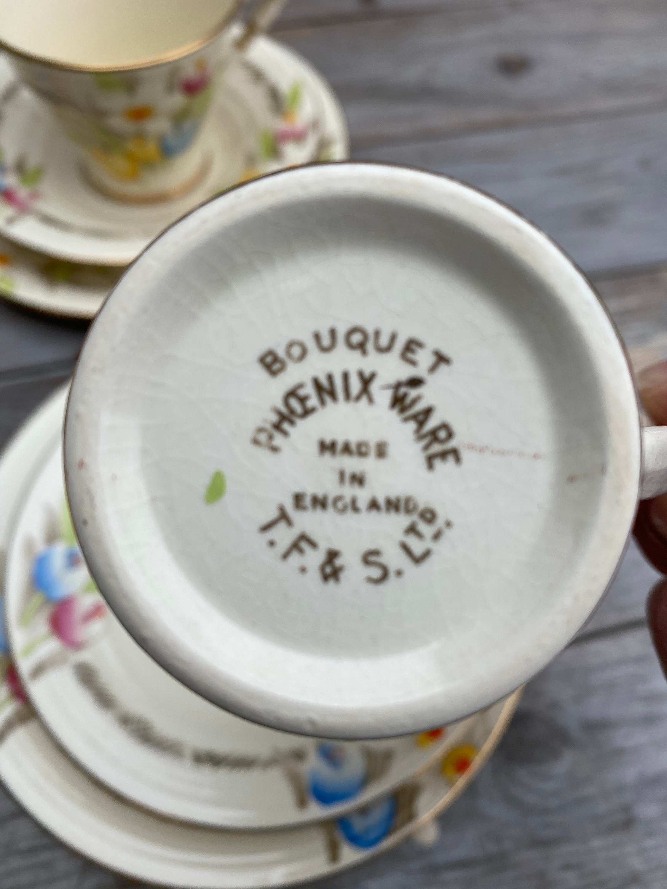 21 Piece Phoenix Ware Bouquet Dessert Set Hand Painted | Etsy