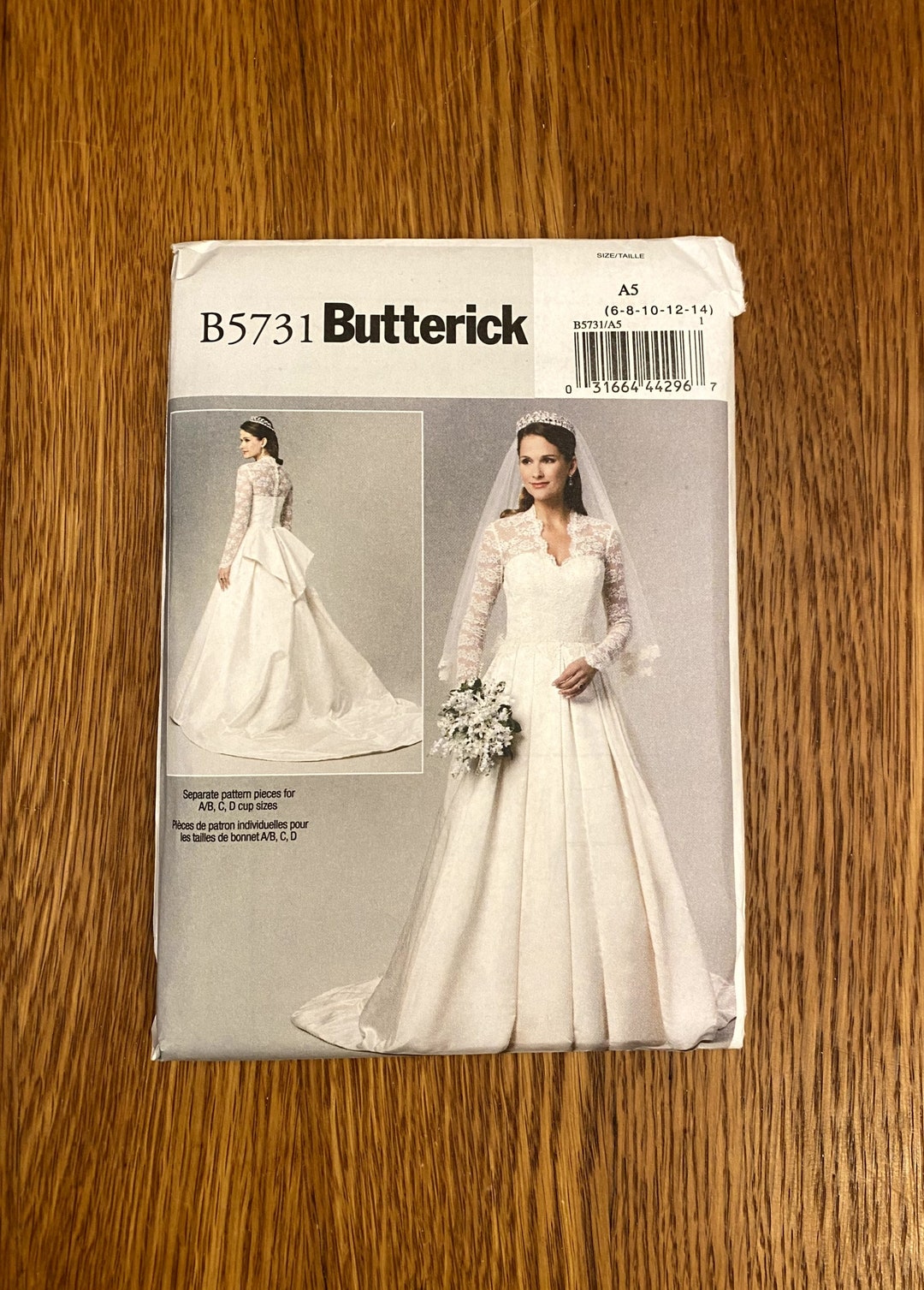 Vintage Butterick B5731 Wedding Dress Unused Pattern - Etsy