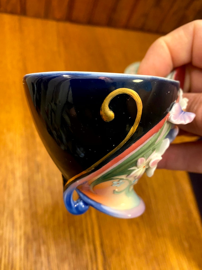 Rare Franz Collection Flora and Flutter Teacup and Saucer - Etsy