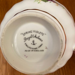 Royal Chelsea Spring Violets Teacup and Saucer - Etsy