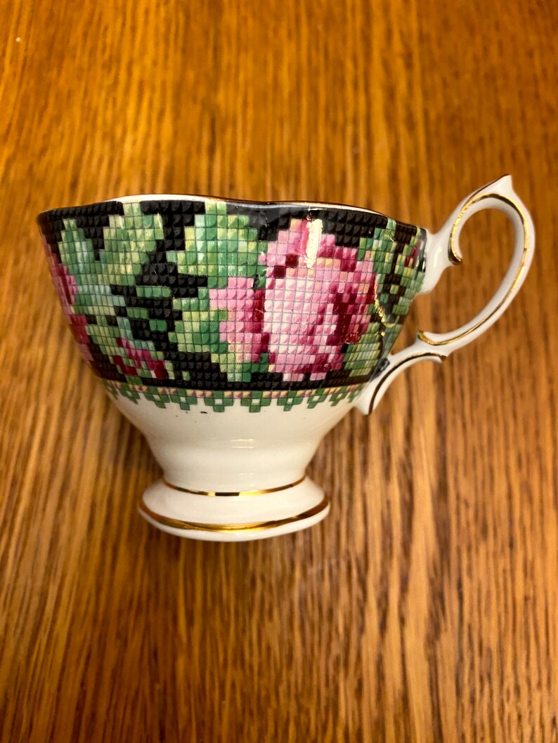 Royal Albert Crown China Needle Point Demitasse Cup and Saucer - Etsy
