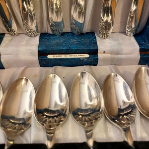 Angora EPNS, County, Boxed Dessert Set, 6 Dessert Forks, 6 Teaspoons ...