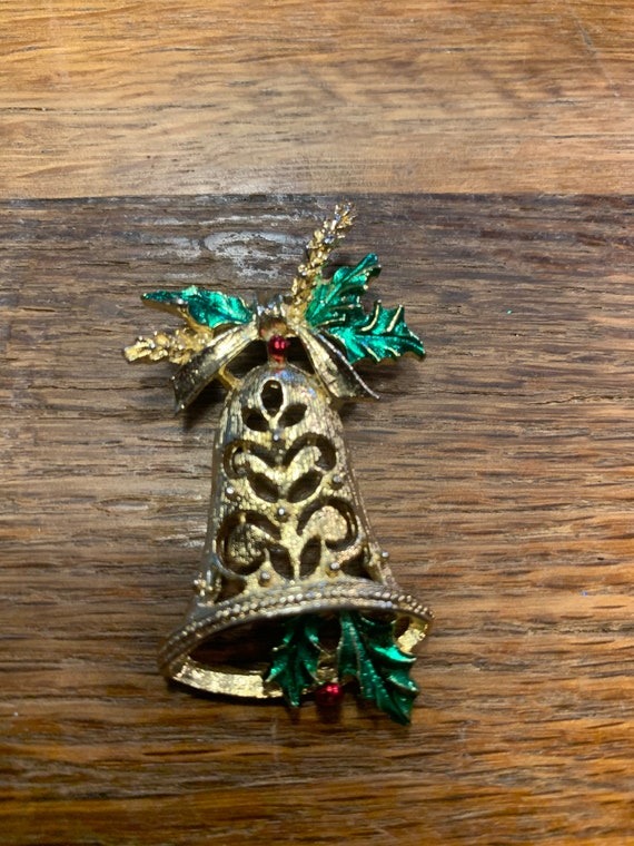 vintage retro bell brooch - Gem