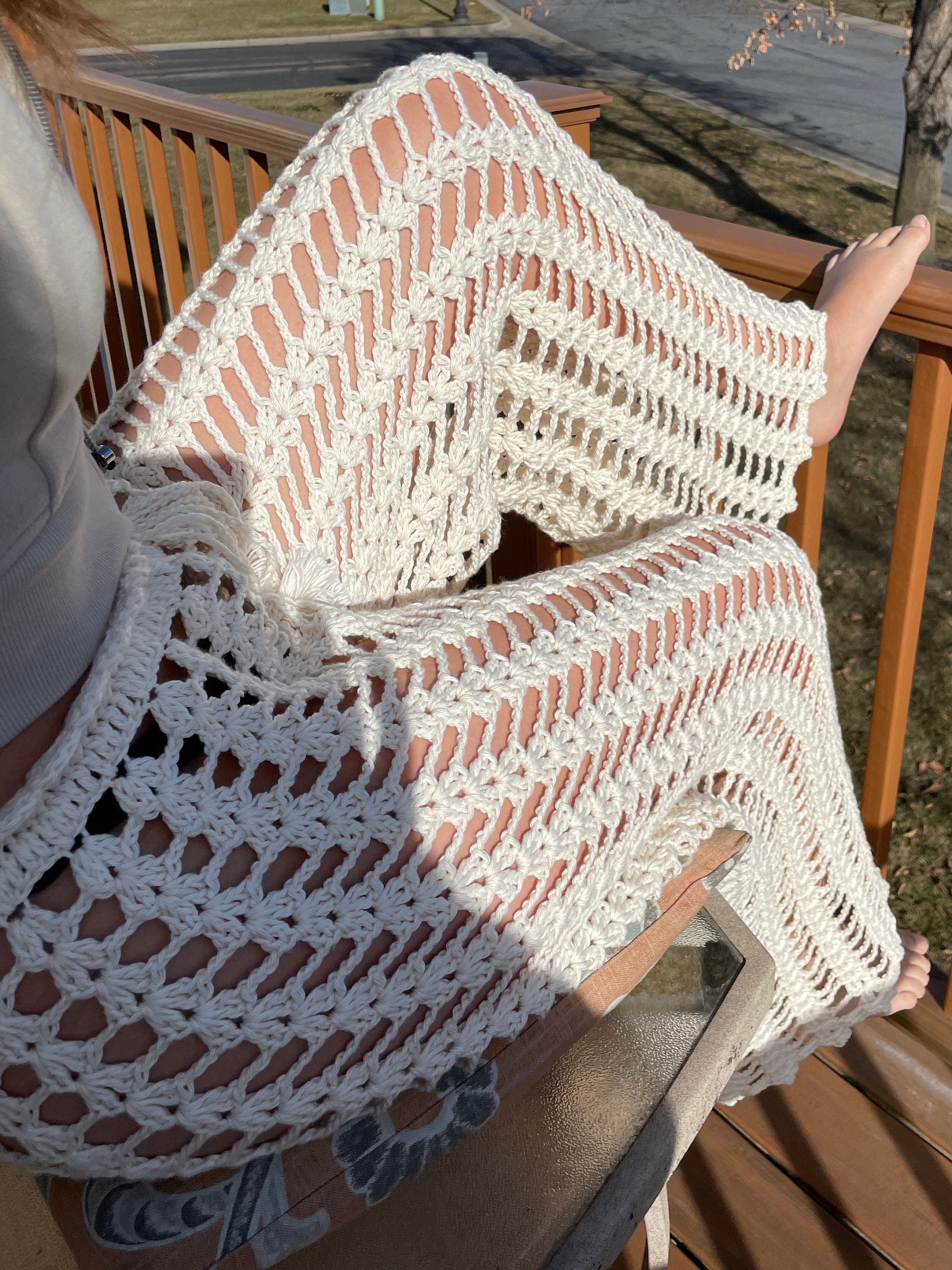 Crochet Mesh Beach Pants: Swimsuit Cover-up - Etsy