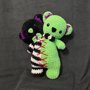Jumbo Crochet Doll, Two Headed Bear, Giant Plushie, Halloween Plush ...