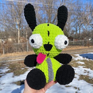 Invader Zim Inspired Plushie, Gir Inspired Plush, Crochet Alien Dog ...