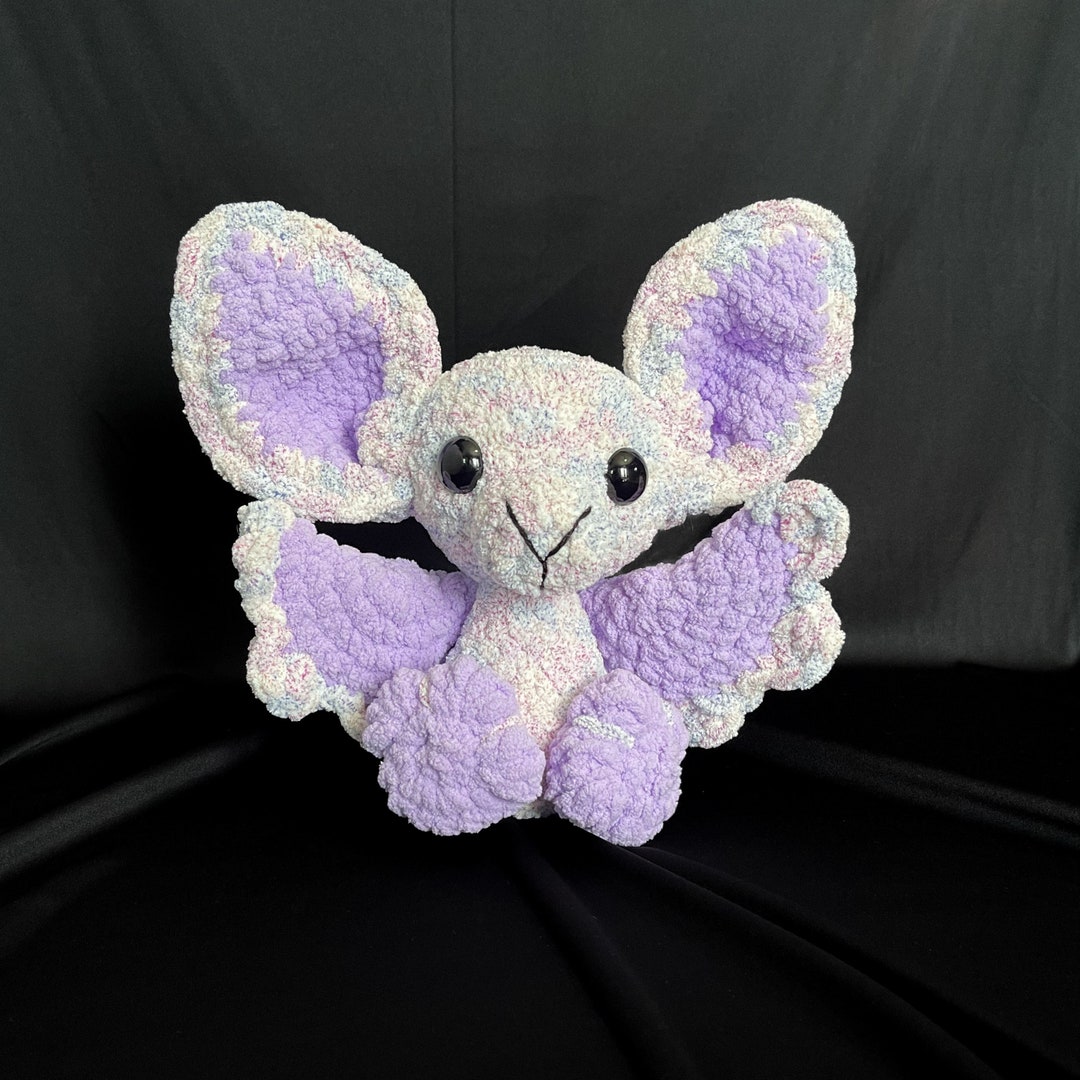 Crochet Bat Plushie, Large Bat Amigurumi, Large Plush, Plush Bat, Bat ...