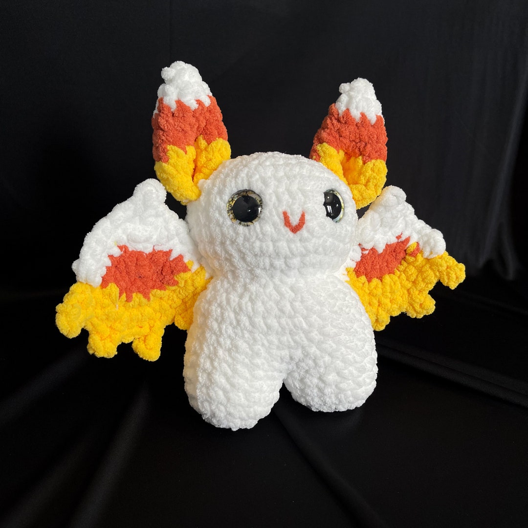 Crochet Bat, Candy Corn Bat, Spooky Bat Plush, Plush Candy Corn Bat ...