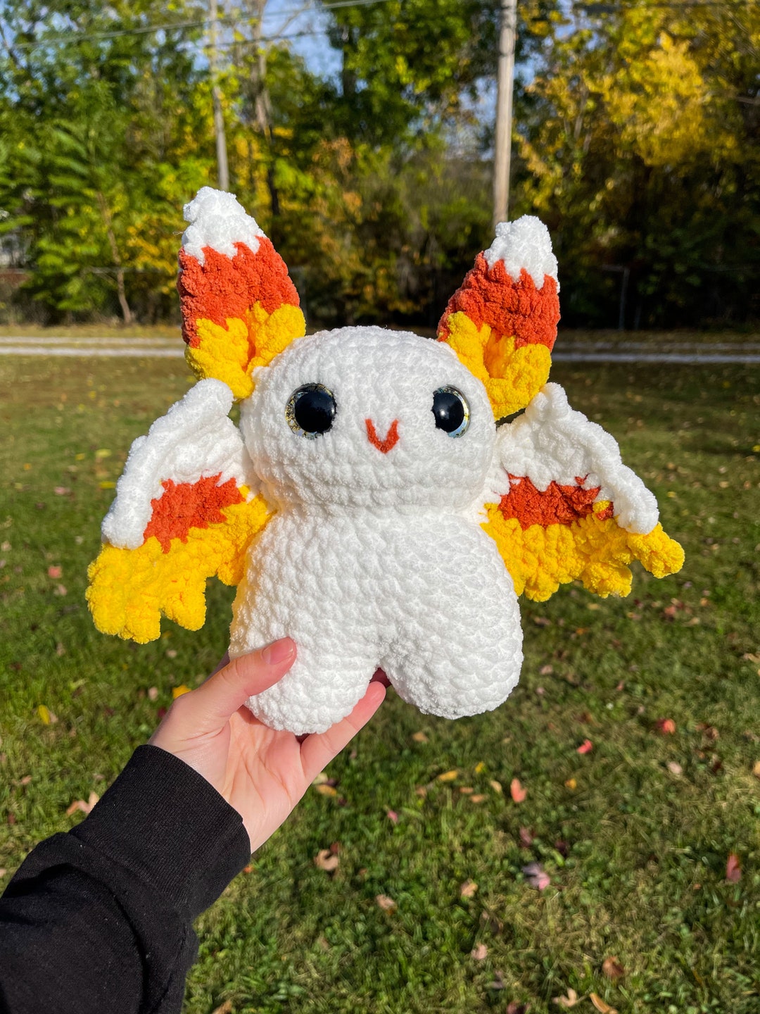 Crochet Bat, Candy Corn Bat, Spooky Bat Plush, Plush Candy Corn Bat ...