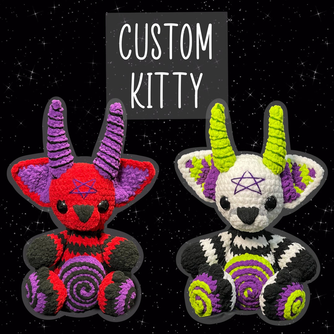 Crochet Cat, Jumbo Plushie, Kitty Plush, Cat Plushie, Spooky Cat ...