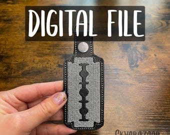 Snap Tab Embroidery Design, Embroidery File, Embroidery File Key Fob ...