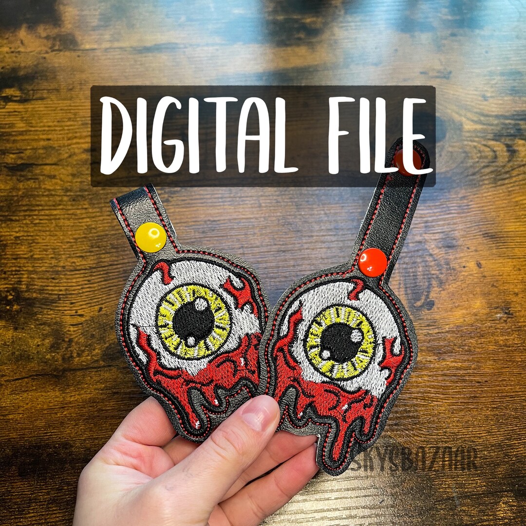 Snap Tab Embroidery Design, Embroidery File, Embroidery File Key Fob ...