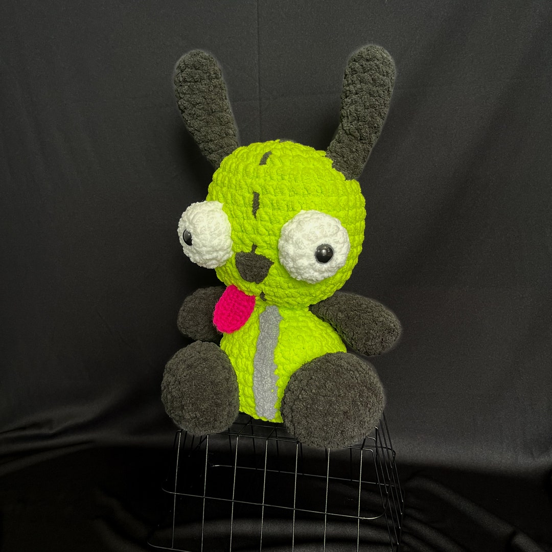 Invader Zim Inspired Plushie, Gir Inspired Plush, Crochet Alien Dog ...