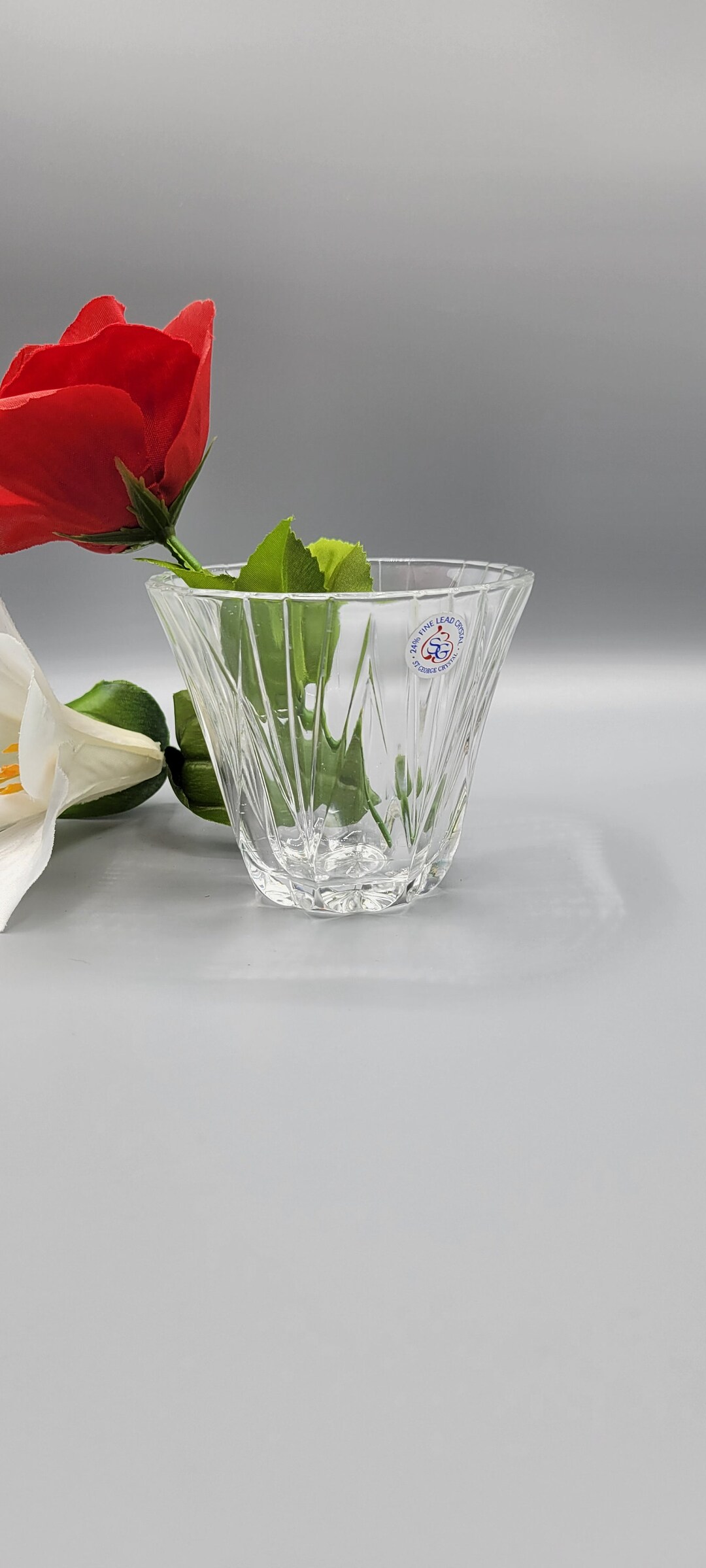 St George Crystal Vase/candle Holder - Etsy